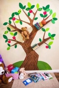 Super Cute DIY Tree Bookshelf Tutorial - Family Focus Blog