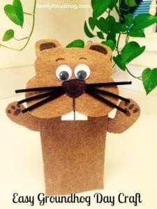Groundhog Day Craft- How To Make a Groundhog Puppet