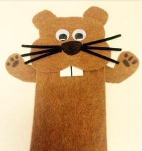 Groundhog Day Craft- How To Make a Groundhog Puppet