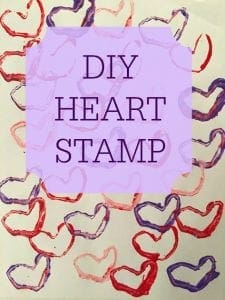 DIY Heart Stamp For Kids From Toilet Paper Rolls