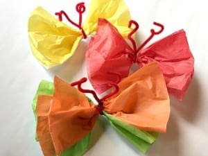 Easy Spring Craft: Make Tissue Paper Butterflies