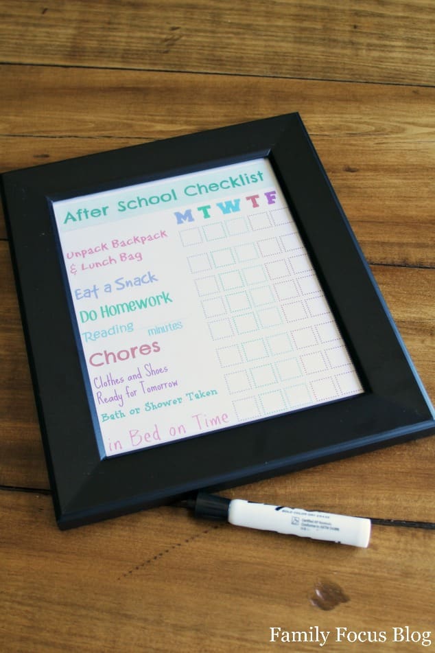 Printable After School Checklist: A Game-Changer for Busy Parents