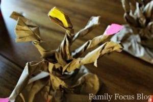 Fall Preschool Paper Bag 3D Tree Craft