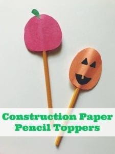 Construction Paper Crafts For Kids: Pencil Toppers