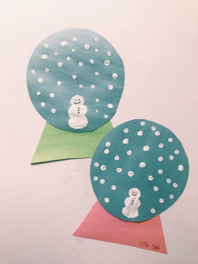 Snow Globe Winter Art For Kids - Family Focus Blog