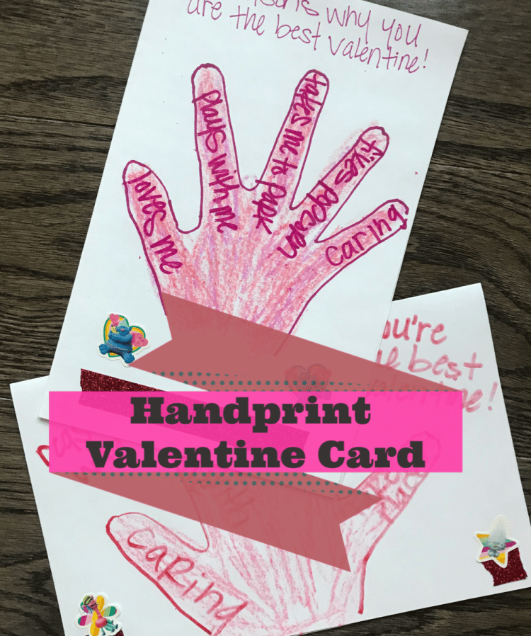 Handprint Homemade Valentine Cards For Preschoolers