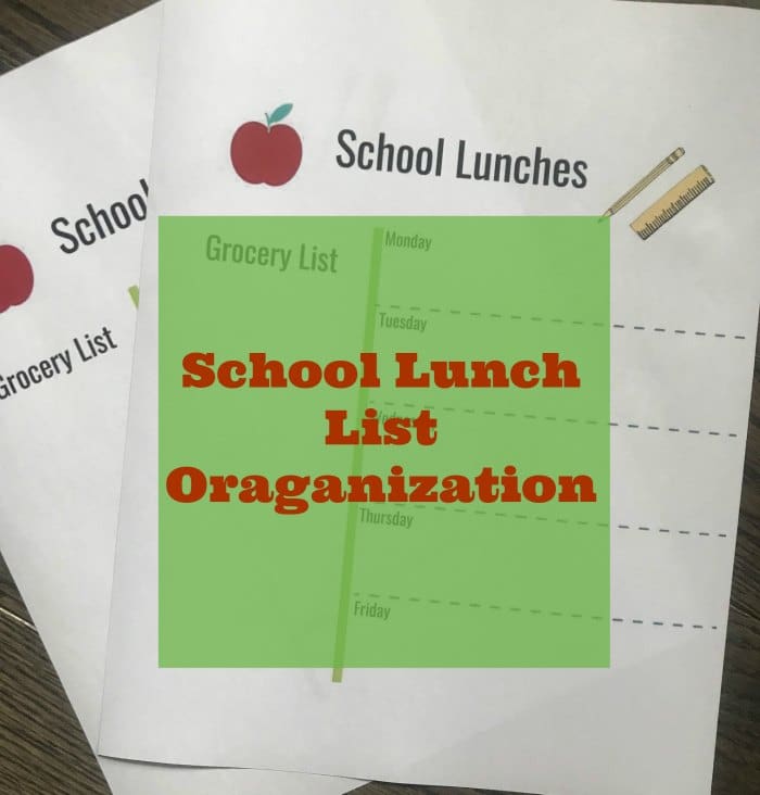 School Lunch Ideas And Printable Lunch Planner