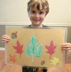 Preschool Placemat Craft With Fall Leaves - Family Focus Blog