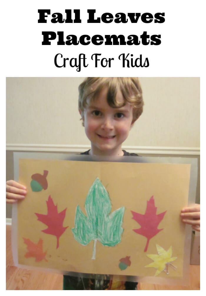 Preschool Placemat Craft With Fall Leaves - Family Focus Blog