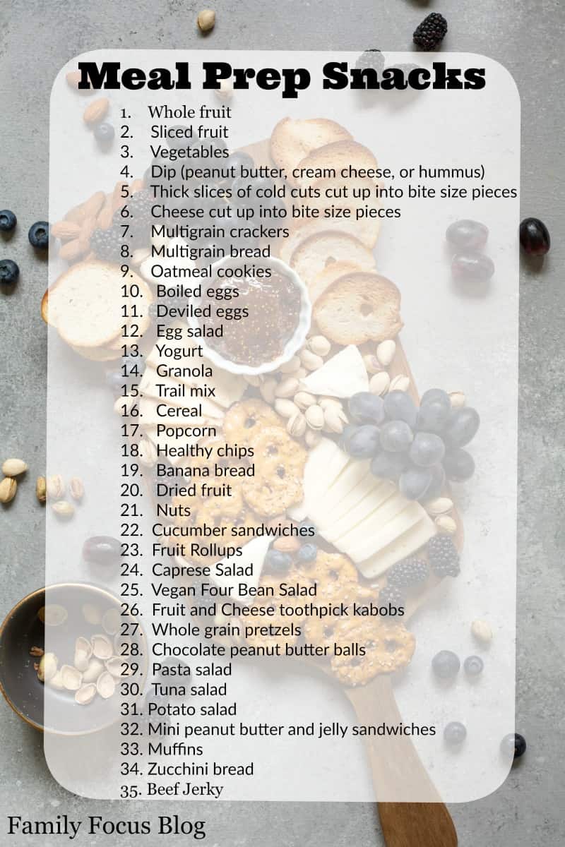 45 Healthy Meal Prep Snack Ideas [With Free Printable]