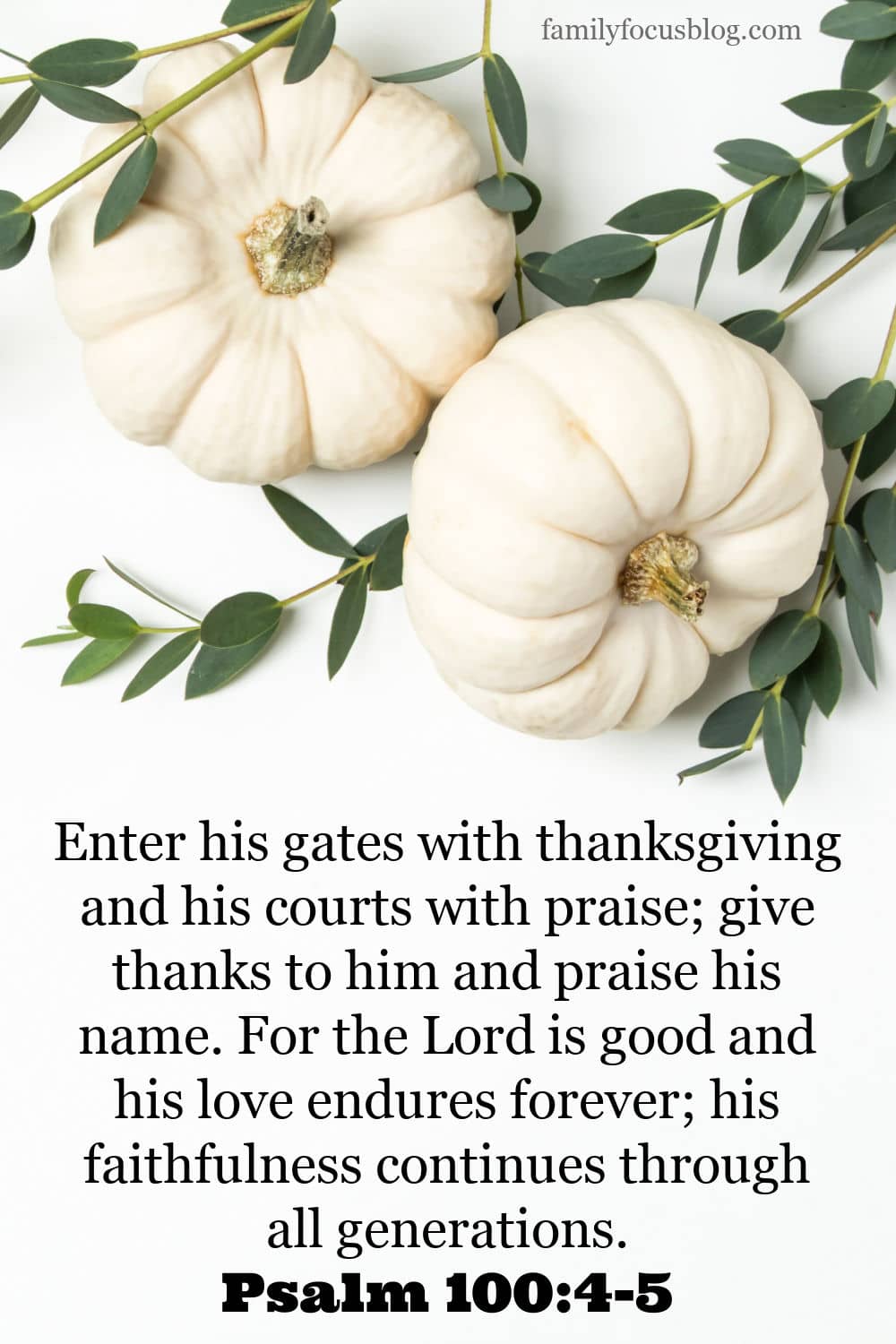 Wonderful Psalms Of Thanksgiving - Family Focus Blog