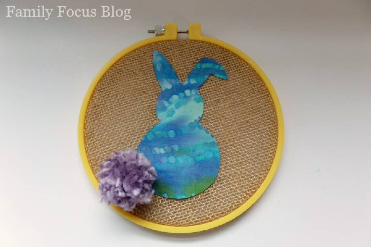 DIY Easter Bunny Decor Burlap Wall Hanging