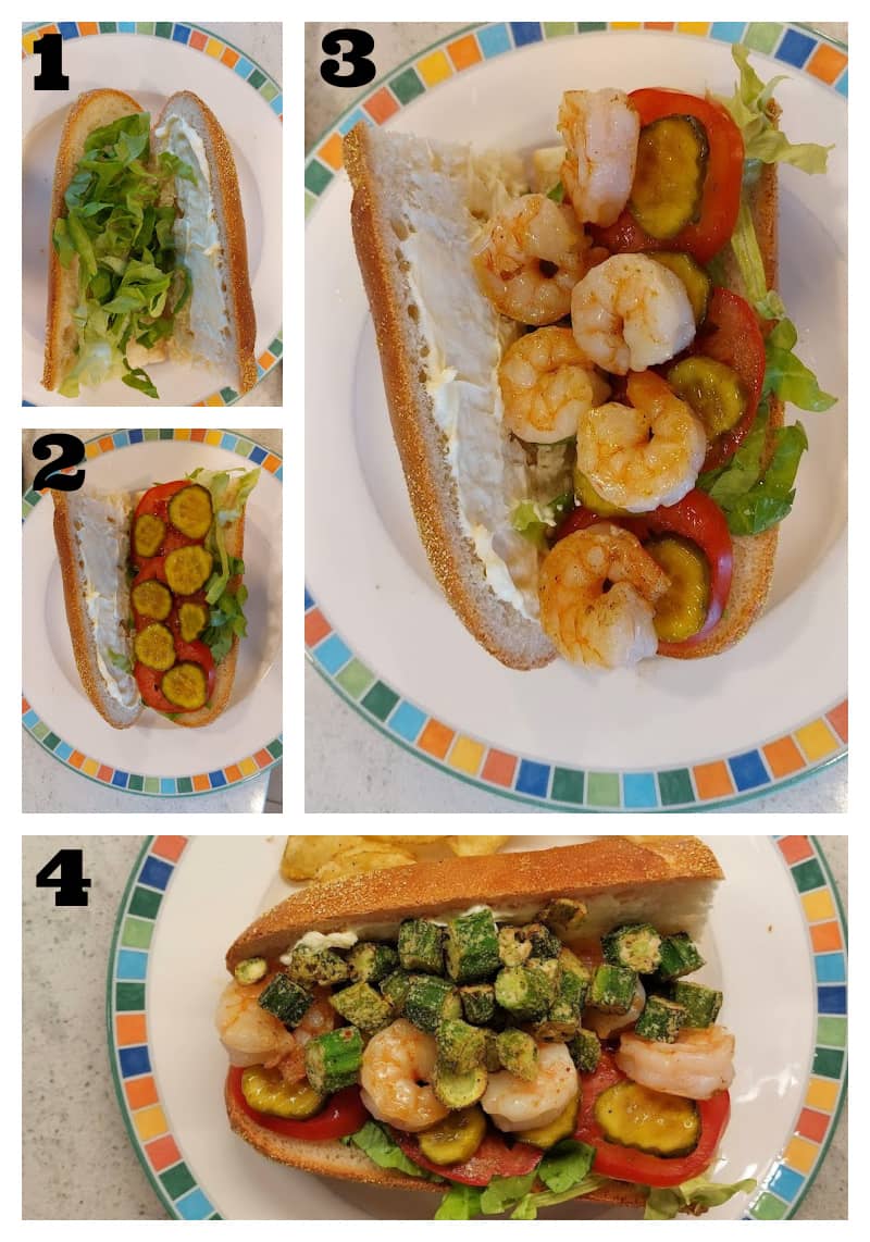 Easy Okra & Shrimp Po'Boy Sandwich Recipe