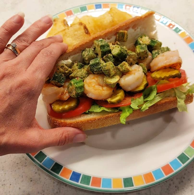 Easy Okra & Shrimp Po'Boy Sandwich Recipe